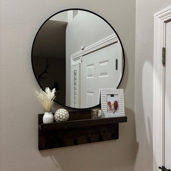 Entryway Key Organizer With Mail Slot, Coat Rack With Shelf, Mail ...