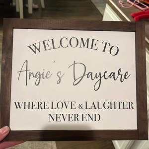 Welcome to Daycare Sign, Daycare Sign, Daycare Provider Gift, Daycare ...