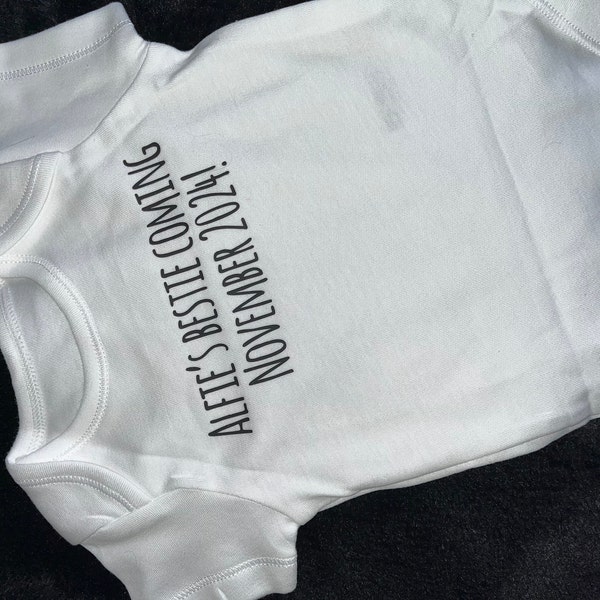 PERSONALISED Custom Text Vest Bodysuit, Customised Baby Grow - Etsy