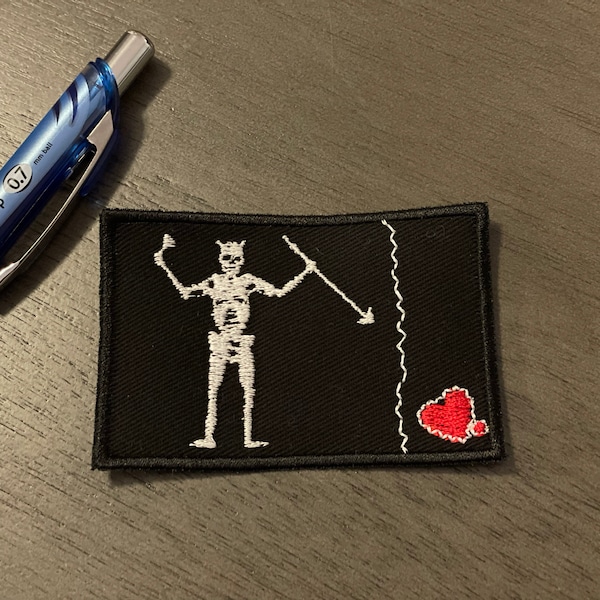 Broken Hearted Blackbeard Flag Patch – Made in USA – 2" X 3" OFMD ...