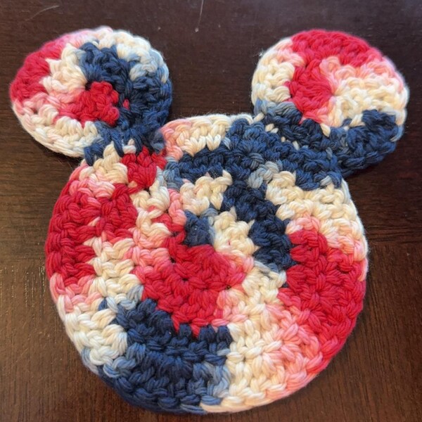 Crochet Mickey Drink Coaster Pattern, Easy Crochet Pattern, Crochet Mug ...