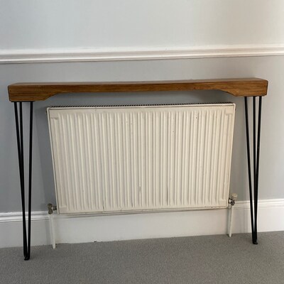 Rustic Console/radiator/hallway Table 15cm Wide, Reclaimed Scaffold ...