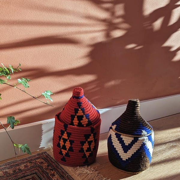 Over 200 Designs Available! Moroccan Berber Box / Ethnic Woven Basket ...