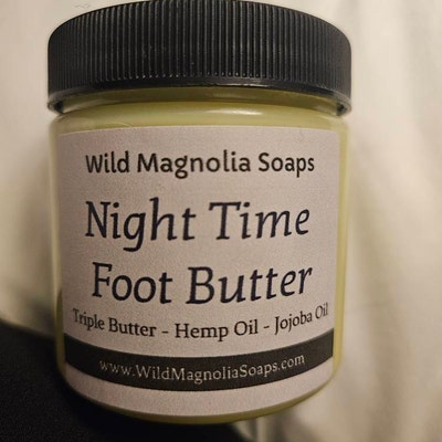 Night Time Foot Butter Balm With Lemon, Lavender and Lime Essential ...