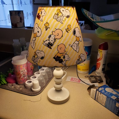 Peanuts Lamp Shade. Snoopy, Woodstock, Charlie Brown. Shades Are 9.5 X ...