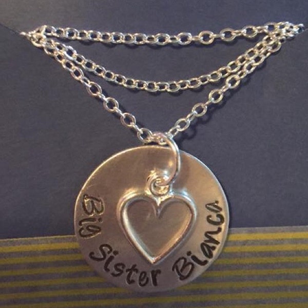 Big Sister Necklace, Big Sister Gift From Baby, Personalized Big Sister ...