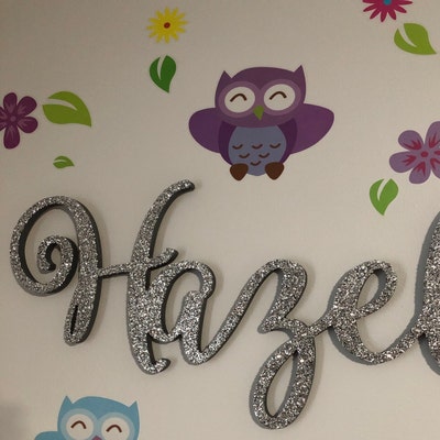 Name Wall Hanging, Wooden Name, Nursery Wall Hanging, Dorm Room, Word ...