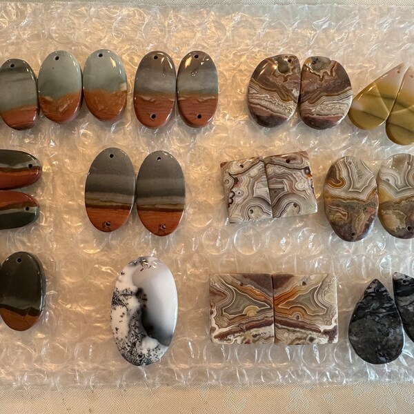 Montana Agate Pair Montana Agate Gemstone Pair Matching Pair Montana ...