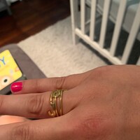 Sideway Initial Ring • Sterling Silver Ring • Stacking Ring • Custom Name Ring • Personalized ...