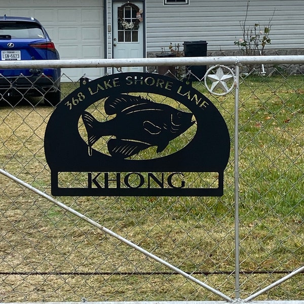Metal Fish Sign With Crappie Fish - Etsy