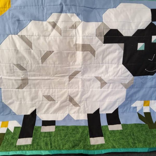 Alpaca Quilt Pattern, Multiple Sizes From Baby Quilt to Throw, Doubles ...