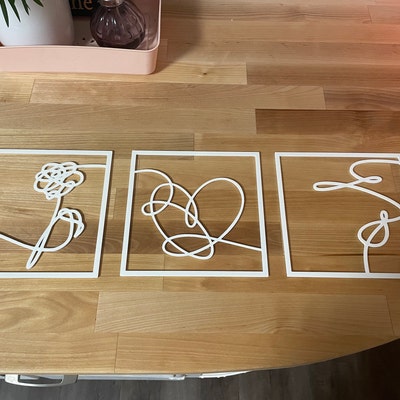 White BTS Love Yourself Album Signs, BTS Merch Wall Decor, BTS Room ...