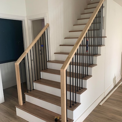 Red Oak 4291 6 Inch Contemporary Style Wood Box Newel Post for Stair ...