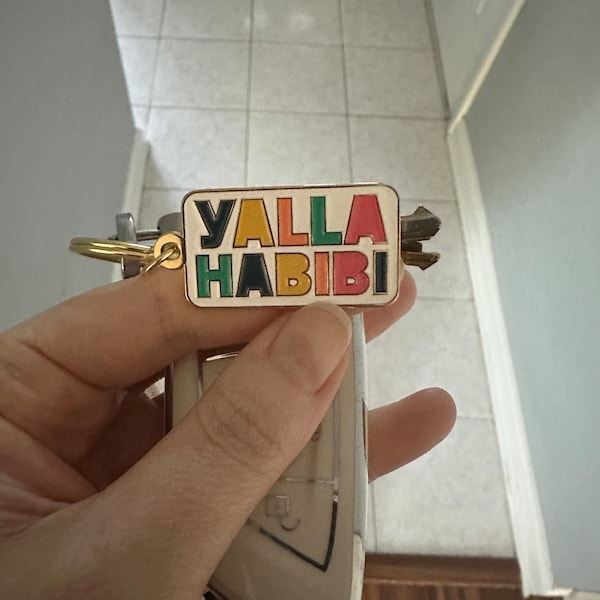 Yalla Habibi Keychain | Keyring Lebanon | Lebanese Souvenir | Lebanese ...
