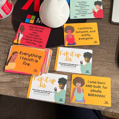 Affirmation Cards Black Girl Affirmation Deck Self Care Self Love Black ...