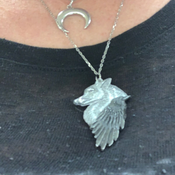 Ravenwolf.....hand Carved in Fine Pewter Black Raven - Etsy