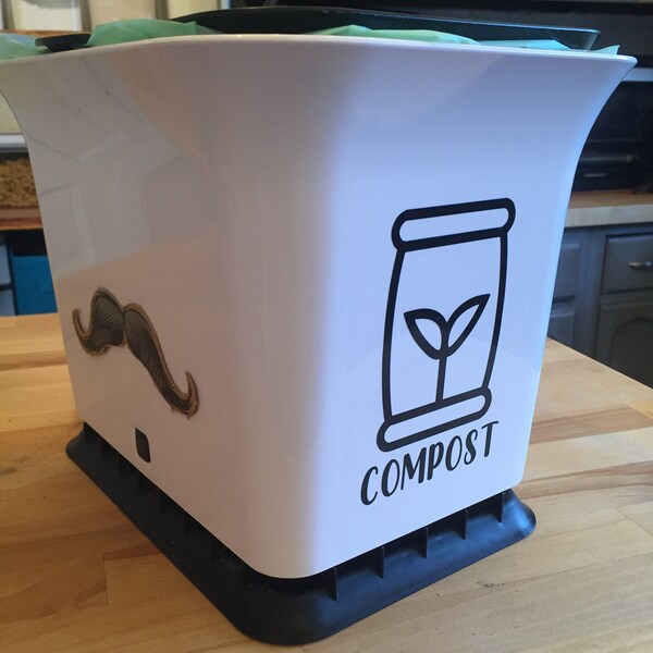 Compost Stickers // Custom // FREE SHIPPING in US. - Label Trash Can ...