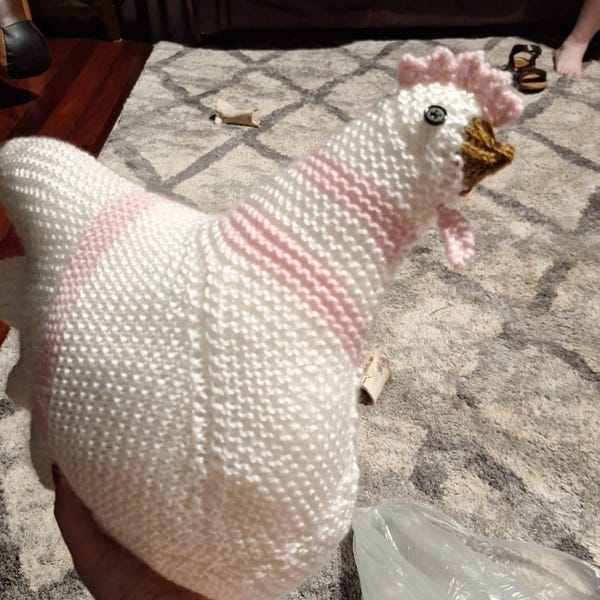 Knitted Emotional Support Chicken™ Pattern original and Only Legal One ...