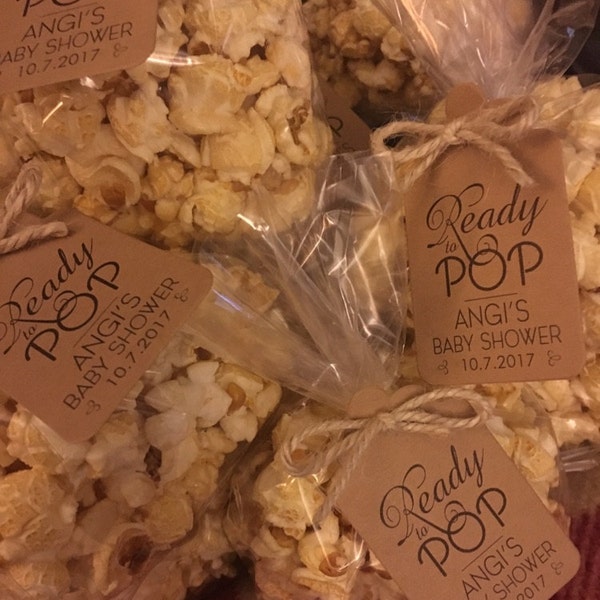 Fixin' to Pop Baby Shower Favor Kits-3 TAG COLORS | Popcorn Favor-20 ...