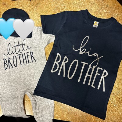 Big Brother/little Sister Matching Sibling Set. Baby Shower Gift. Take ...