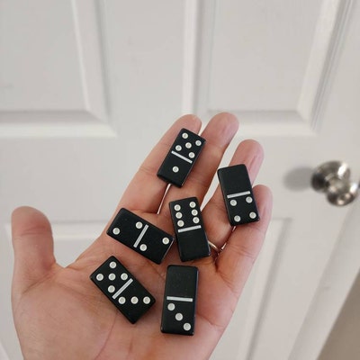 Double 6 Dominoes Ivory Color Black Dots Antique Look Domino Set - Etsy