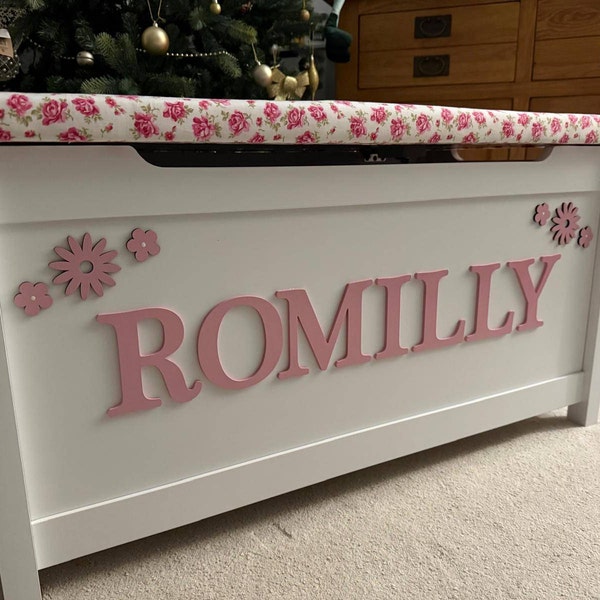 Personalised Toy Box, Cushion Top, Named Box - Etsy UK