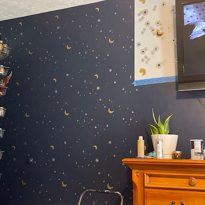 Celestial Wall Stencil DIY Night Sky Stencil Moon and Stars Design for ...