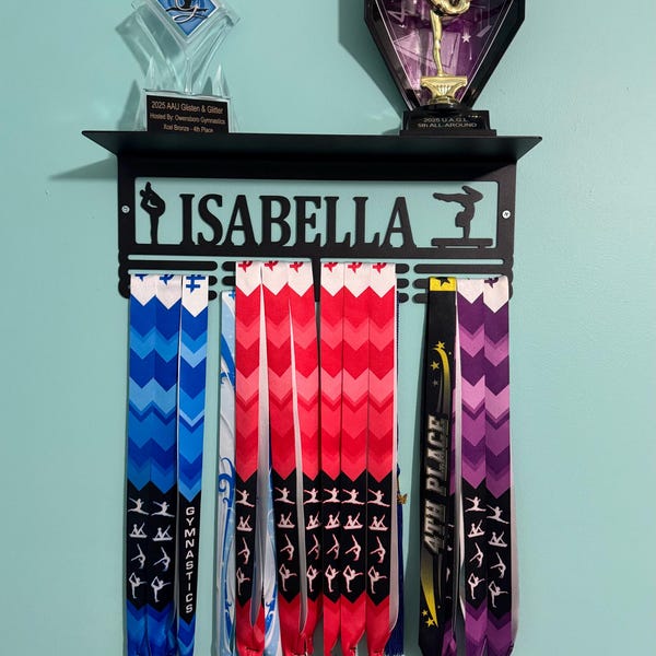 Baseball Custom Name Trophy Shelf and Medal Hanger - Medal Holder ...