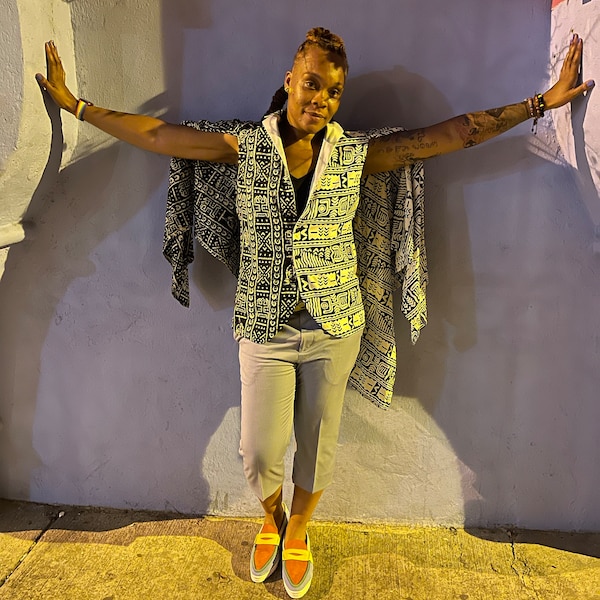 Ray Vincente Heritage African Print Vest With Embroidery - Etsy