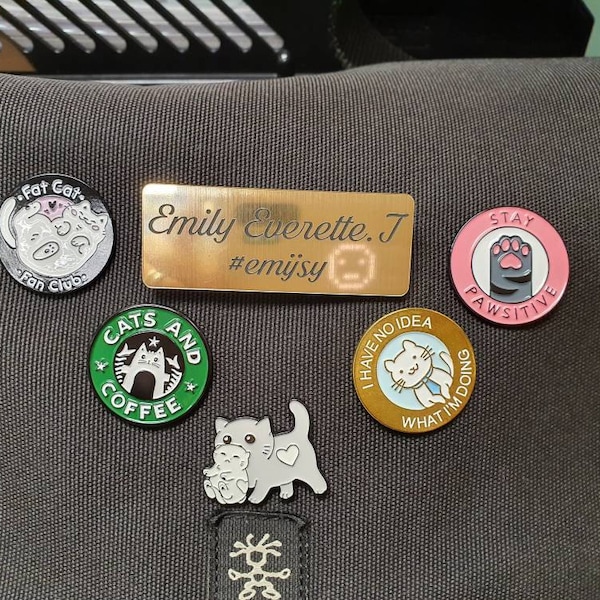 Personalized Plastic Name Badge With Pin or Magnet Attachment - Custom ...