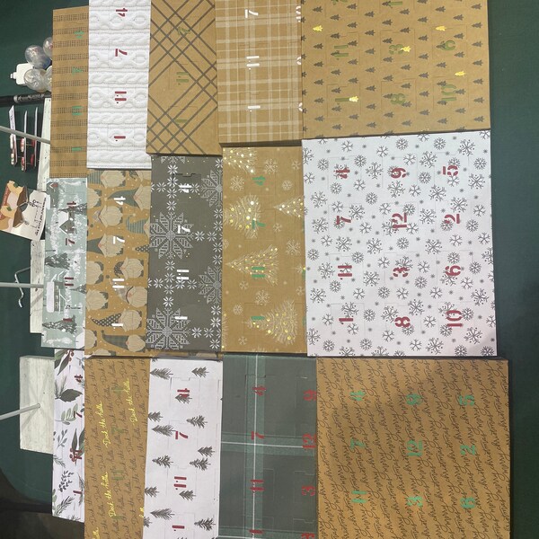 Advent Calendar Book SVG & Digital Paper Set | Digital File | Advent ...