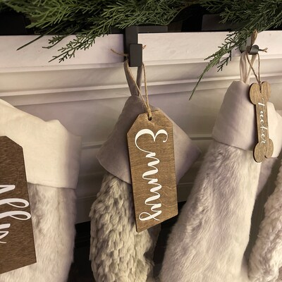 Personalized Christmas Stocking Tags Christmas Stocking Labels ...