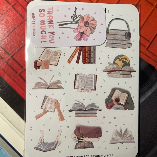 Reading Time Sticker Sheet, Books Stickers, Planner Stickers, Journal ...