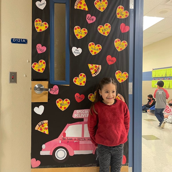 Pizza Delivery Truck - Valentines - February Bulletin Board Kit - Etsy