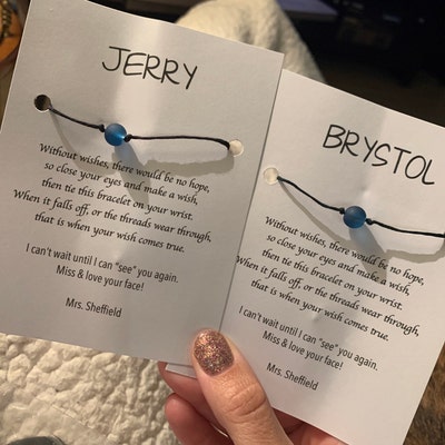 Personalized Back to School Year Class Wish Bracelets Bulk Discount - Etsy