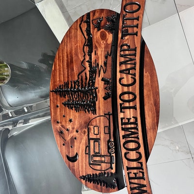 RV Sign, Camper Sign, Engraved Rv Sign, Campsite Flag, RV Flag Hanging ...