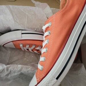 Custom Dyed Burnt Orange Converse All Star High Top Shoes | Etsy