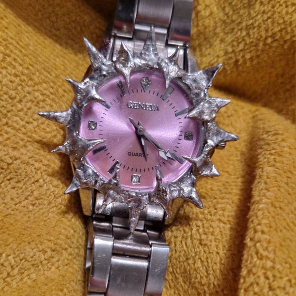 Handmade Spiked Stainless Steel Watch: Y2K Grunge Style - Etsy