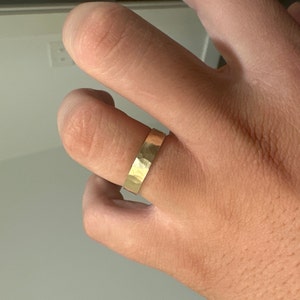 Solid Gold Men's Band Gold Men's Ring Hand Cast Ring - Etsy