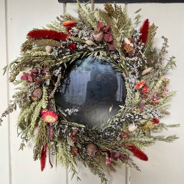 Autumn Dried Wreath Making Kit. Dried Flower DIY Autumnal Door Wreath ...