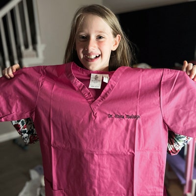 Monogrammed Kids' Doctor Coat, Child's Doctor Coat, Personalized Lab ...