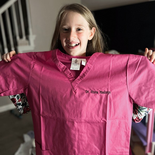 Monogrammed Kids' Doctor Coat, Child's Doctor Coat, Personalized Lab ...
