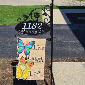 Camp/rv Sign With Flag Holder and Solar Light 48 - Etsy