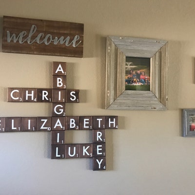 Small Scrabble Tiles , 3.5 Wood Tile Blocks, Gallery Wall Decor ...