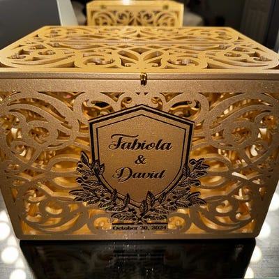 Wedding Card Box With Slot Lock Wedding Money Box Rustic Card Box ...