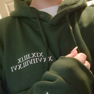 Couple Matching Heart Hoodie, Anniversary Gift for Him, Embroidered ...