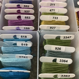 DMC Floss Labels Solid Color, Floss Image and White. - Etsy