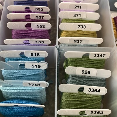 DMC Floss Labels Solid Color, Floss Image and White. - Etsy