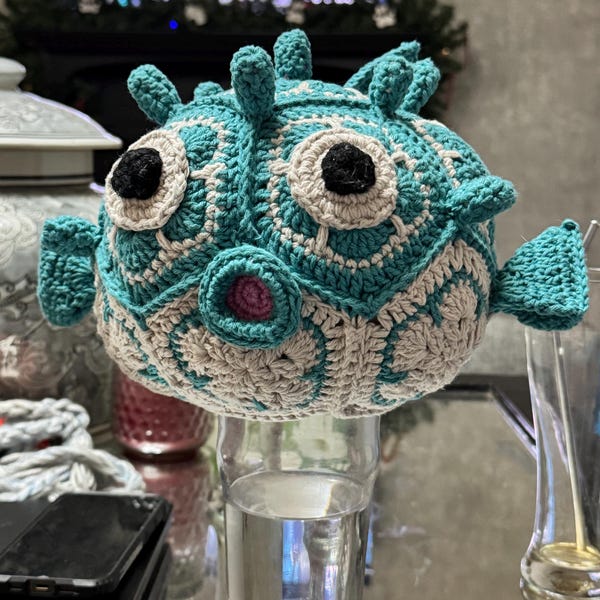 Bubbles the African Flower Puffer Fish Crochet Pattern, DIGITAL ...
