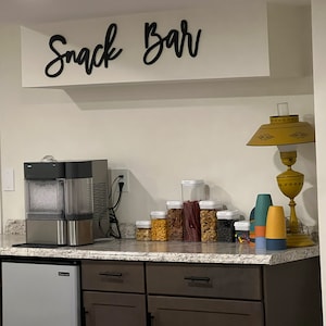 Snack Bar Sign Snack Bar Cutout Sign Snack Bar Word Cut Out Farmhouse ...